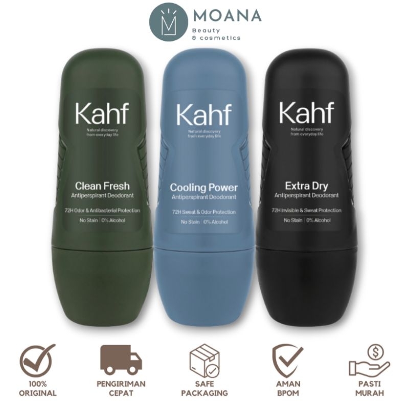 Kahf Deodorant Roll On 45 ml | Clean Fresh / Cooling Power / Extra Dry ...