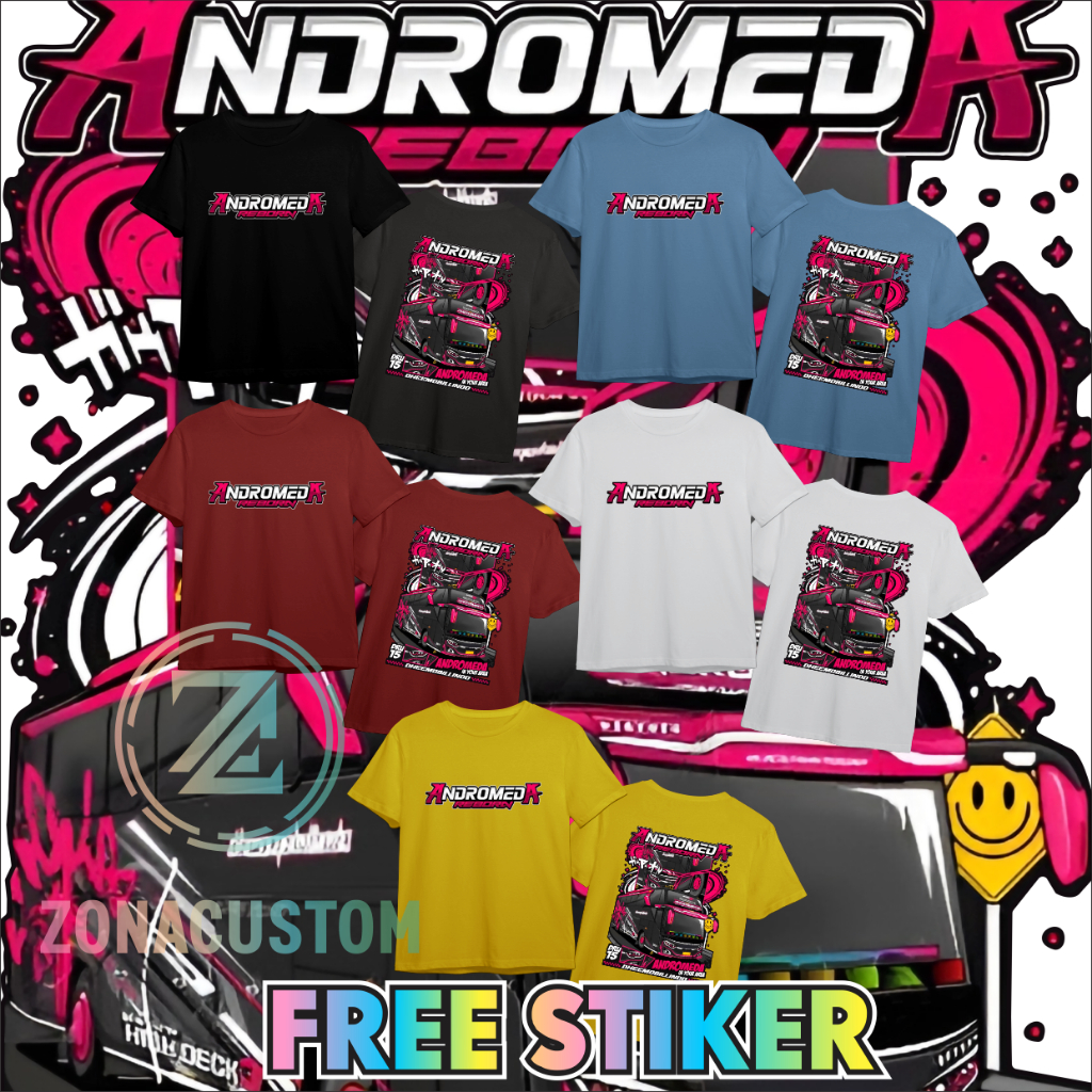 Aju Kids Buss ANDROMEDA Vector Bus Mania Front Back T-shirt Children 1 ...