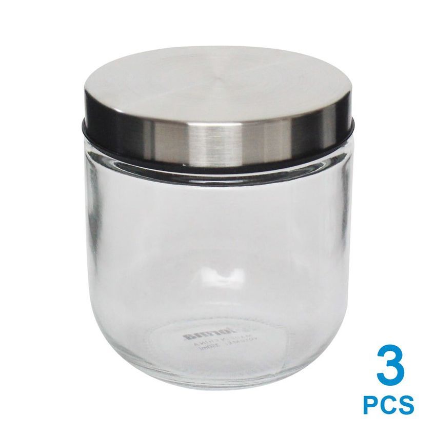 Elemental Kitchen Set of 3 Pcs Shera Glass Jars Glass Jars | Shopee ...