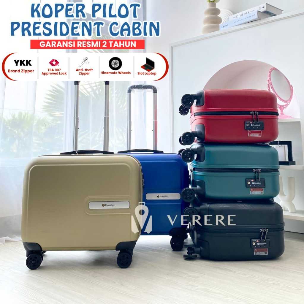 Original President Pilot Suitcase 18 inch Cabin Suitcase TSA Lock ...