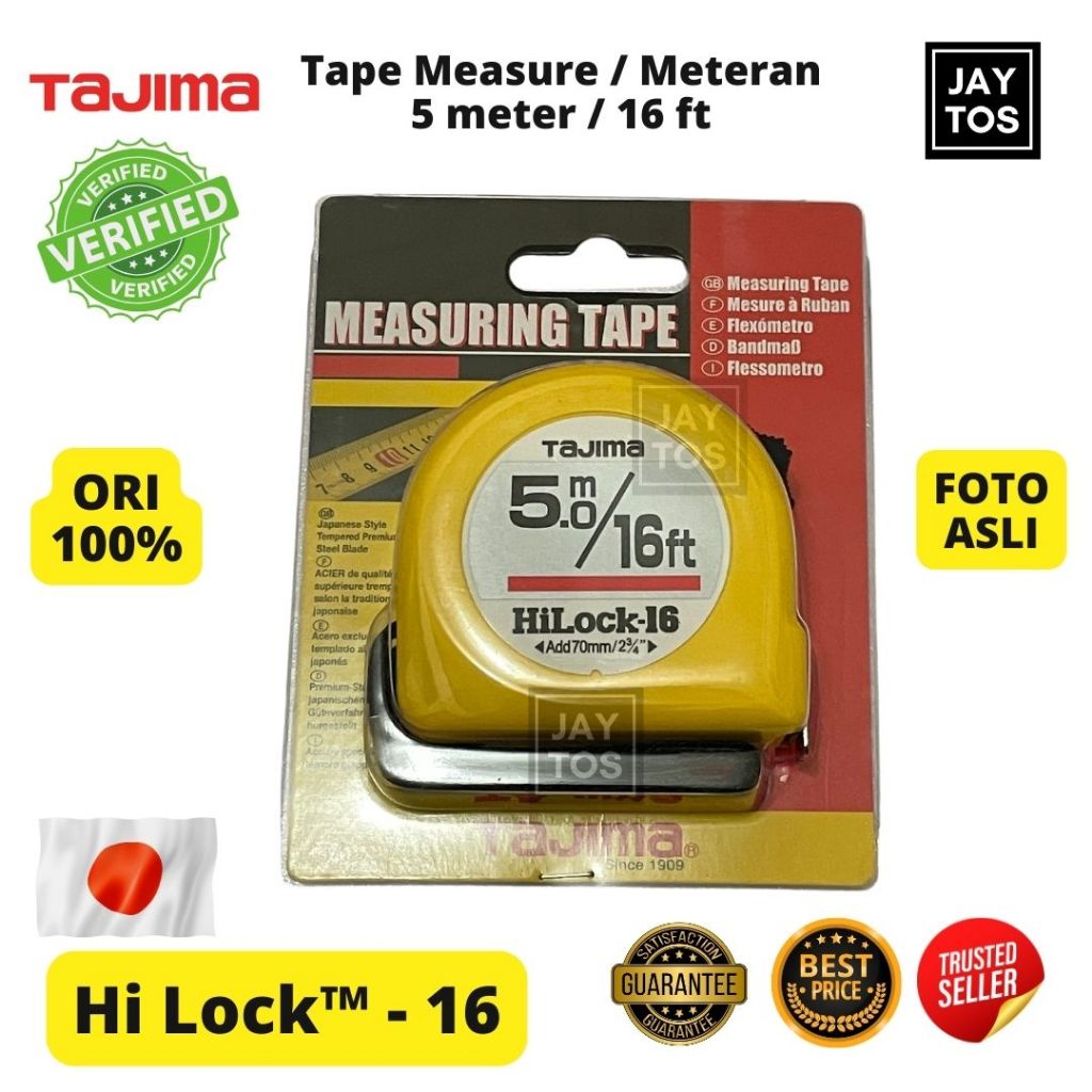 Tajima Original Hilock Measuring Tool / Measuring Tape / Measuring Tape 5 Meters 16 ft Original ...