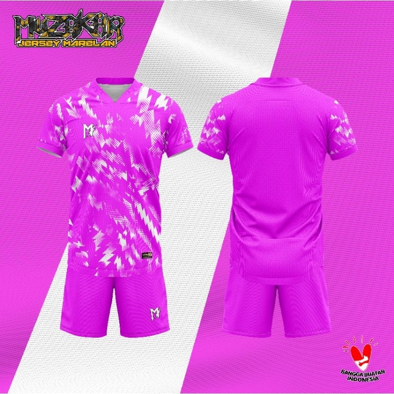 MERAH Thunder Voltra Premium Jersey Lightning Model Dryfit Milano ...