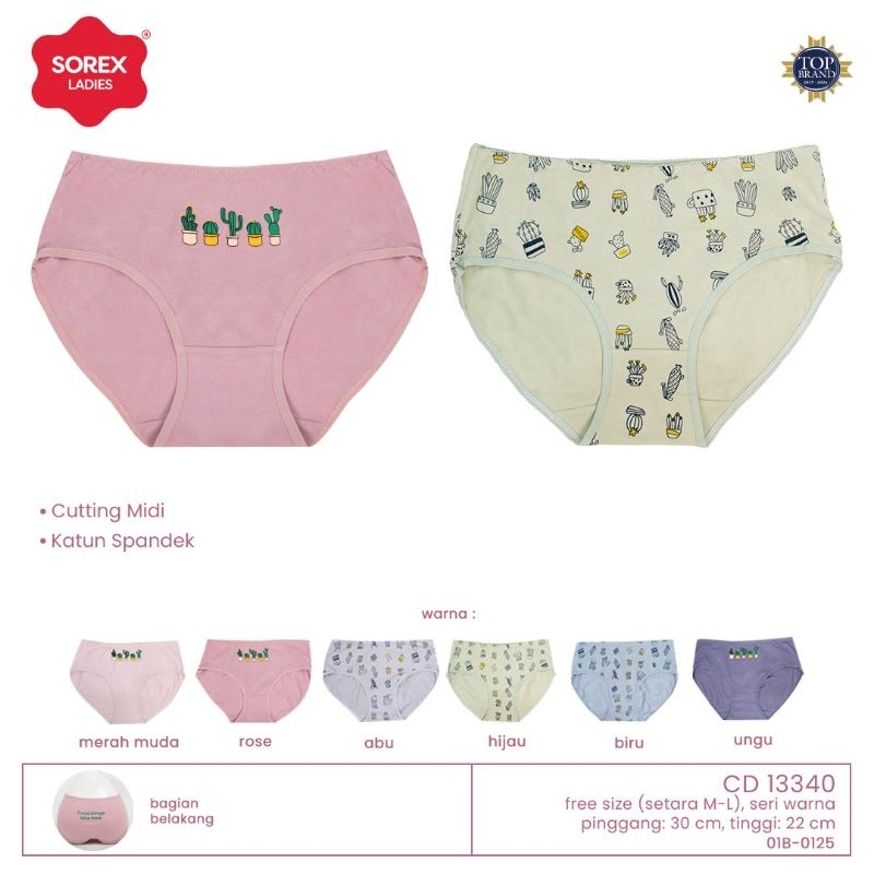 Sorex CD 13340 Midi women's teenage panties. all sizes equivalent to ML ...