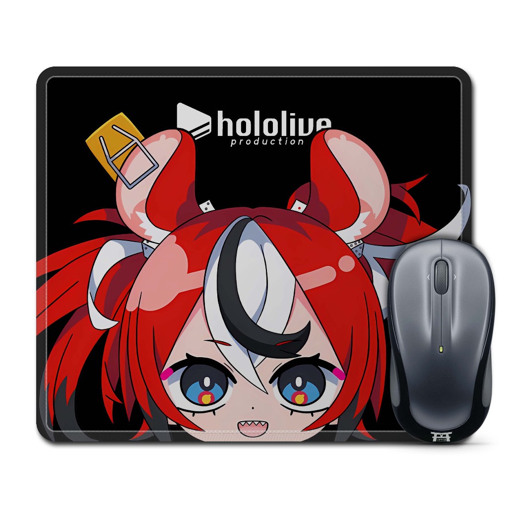 Hakos BAELZ PEEKER ALT anime vtuber gaming Mouse pad - HOLOLIVE Rubber ...
