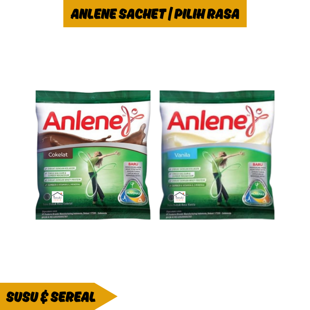 Anlene Milk for Calcium Sachet Packaging Various Flavors Choose from ...