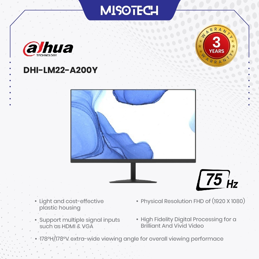 Dahua DHI-LM22-A200Y LED Monitor 22 Inch Full HD Panel VA Speaker | Shopee Malaysia