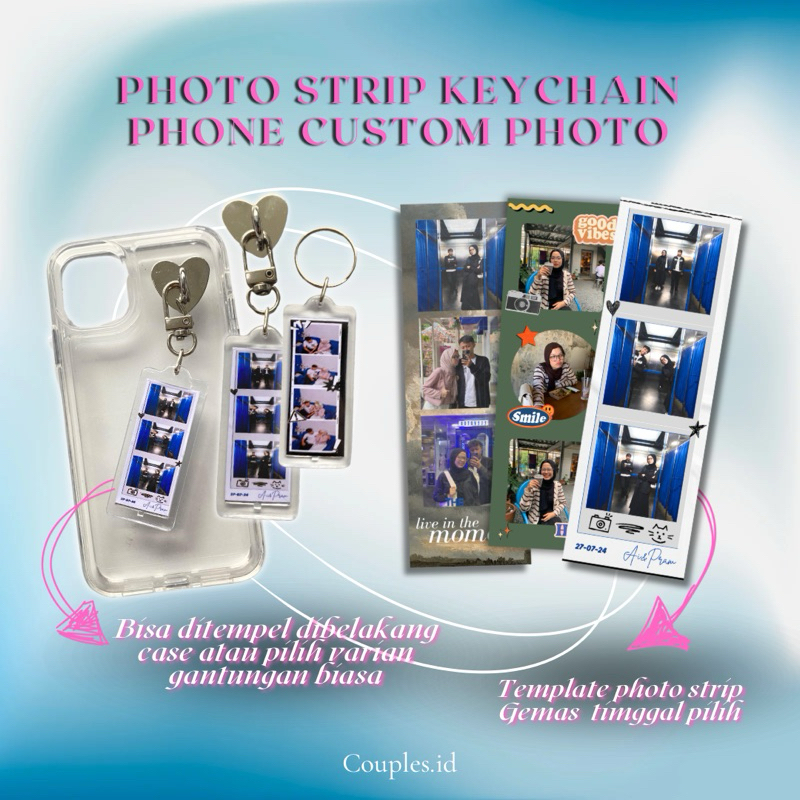 GANTUNGAN Custom Photo Strip Keychain [Without Case] | Custom Photo ...