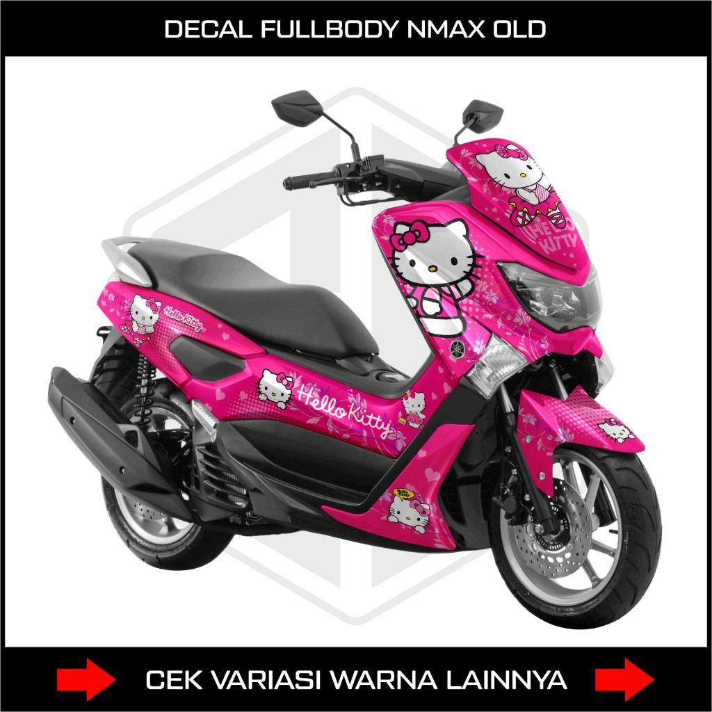 Decal YAMAHA NMAX 155 OLD FULL BODY MOTIP HELLO KITTY / DECAL STICKER ...