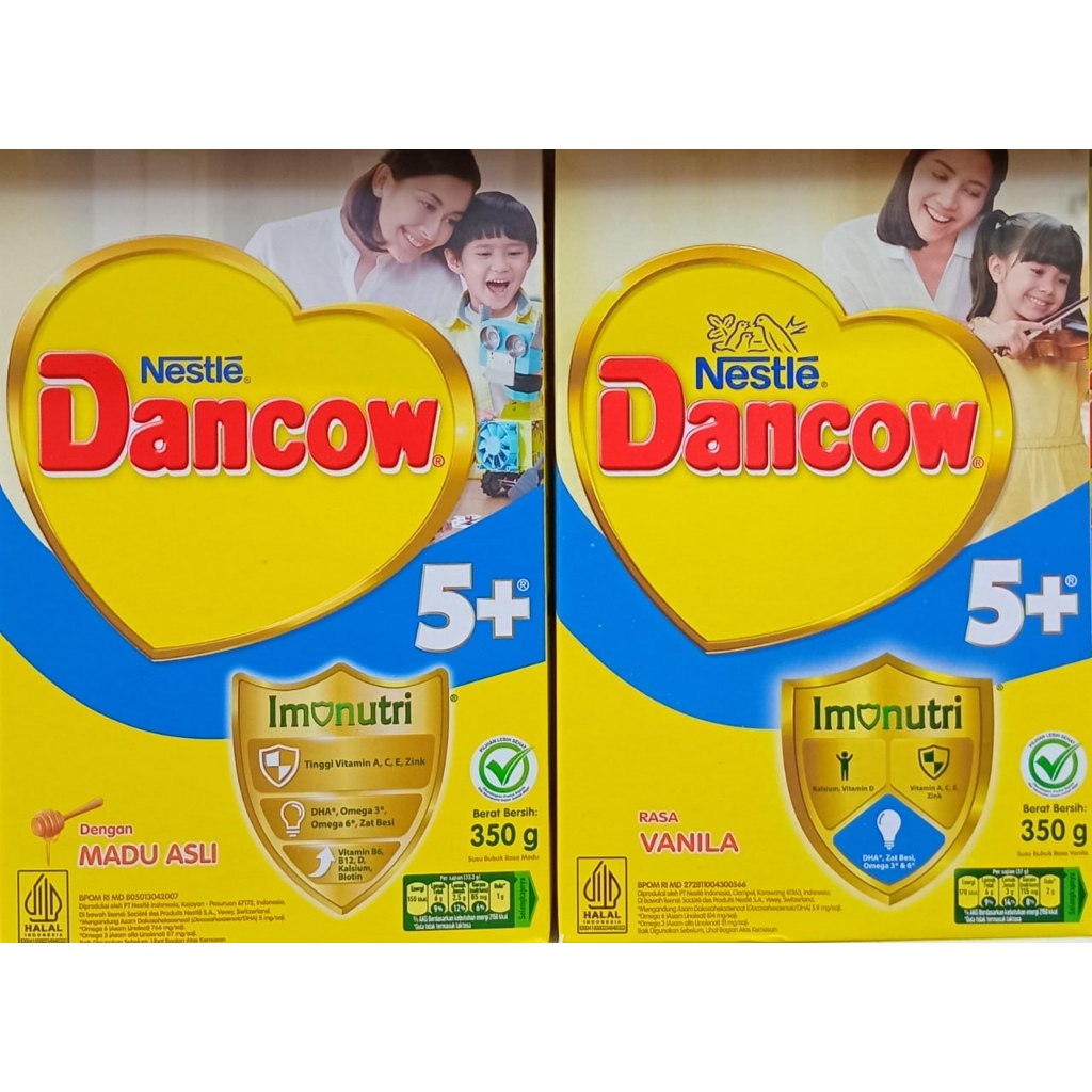 Dancow 5+ Vanilla & Original Honey Flavor 350 Grams / Nestle Dancow ...