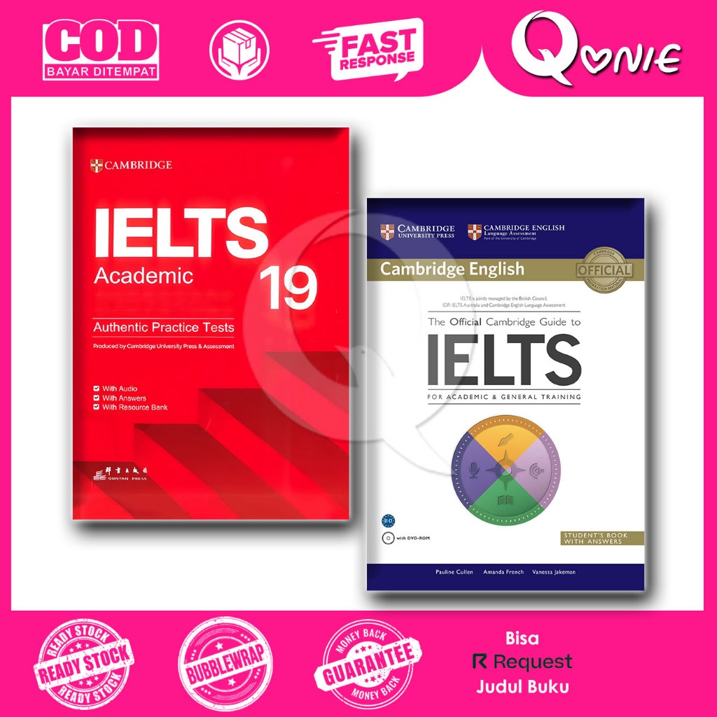 Ielts BOOK 15-19 & GUIDE WITH AUDIO | Shopee Malaysia