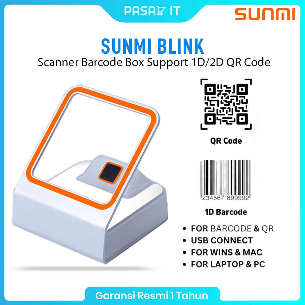 MESIN Sunmi BLINK 1D / 2D Android Barcode Scanner Machine | Scanner ...