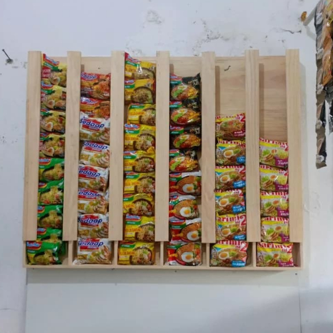 KAYU Instant Noodle Display/warmindo Display/wooden indomie shelf ...