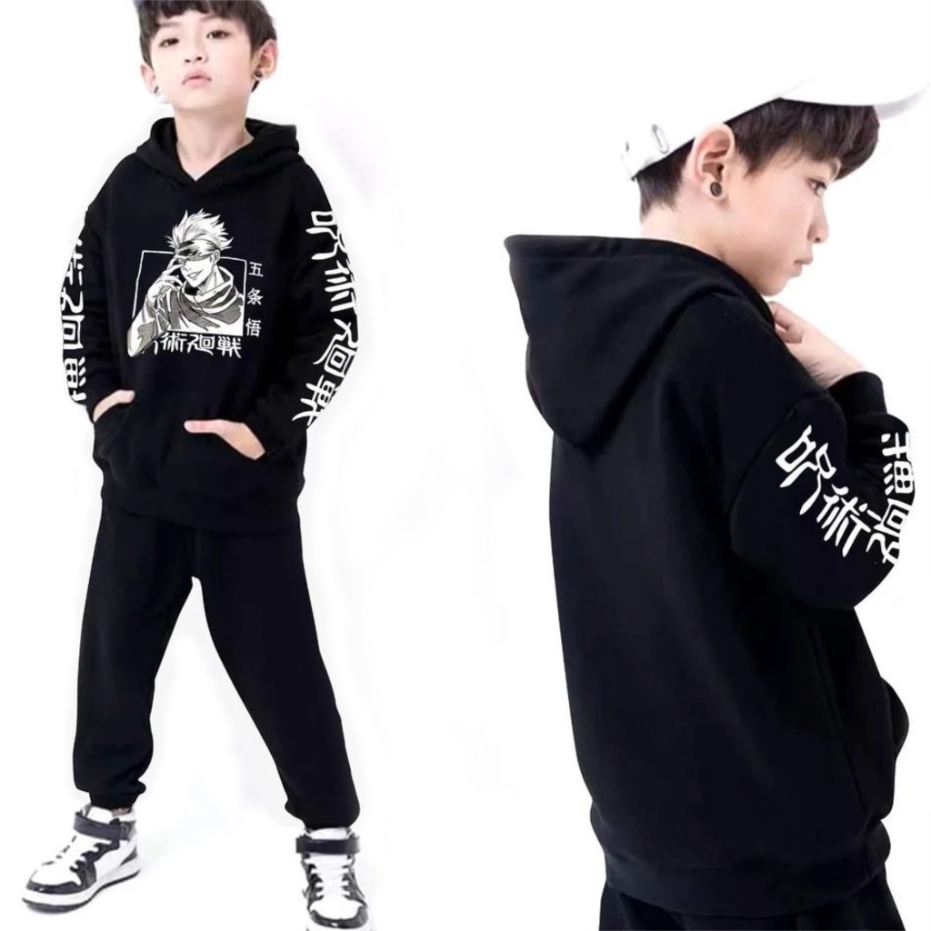 Anime JUJUTSU KAISEN GOJO SATORU CHILDREN'S SET AGE 4-12 YEARS | Shopee ...