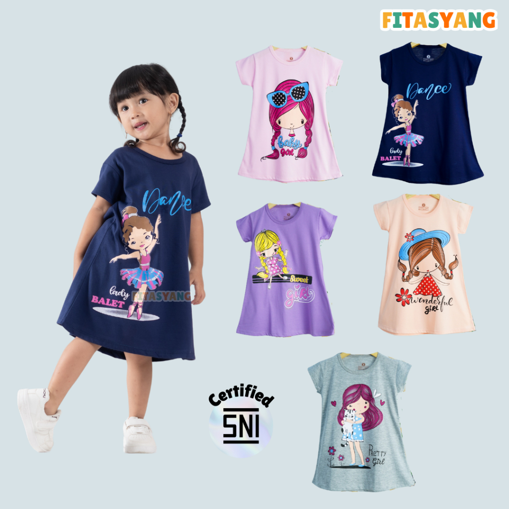 [FITASYANG] 7.7 GIRLS' DASTER 1-7 YEARS - COLORFUL | Shopee Malaysia