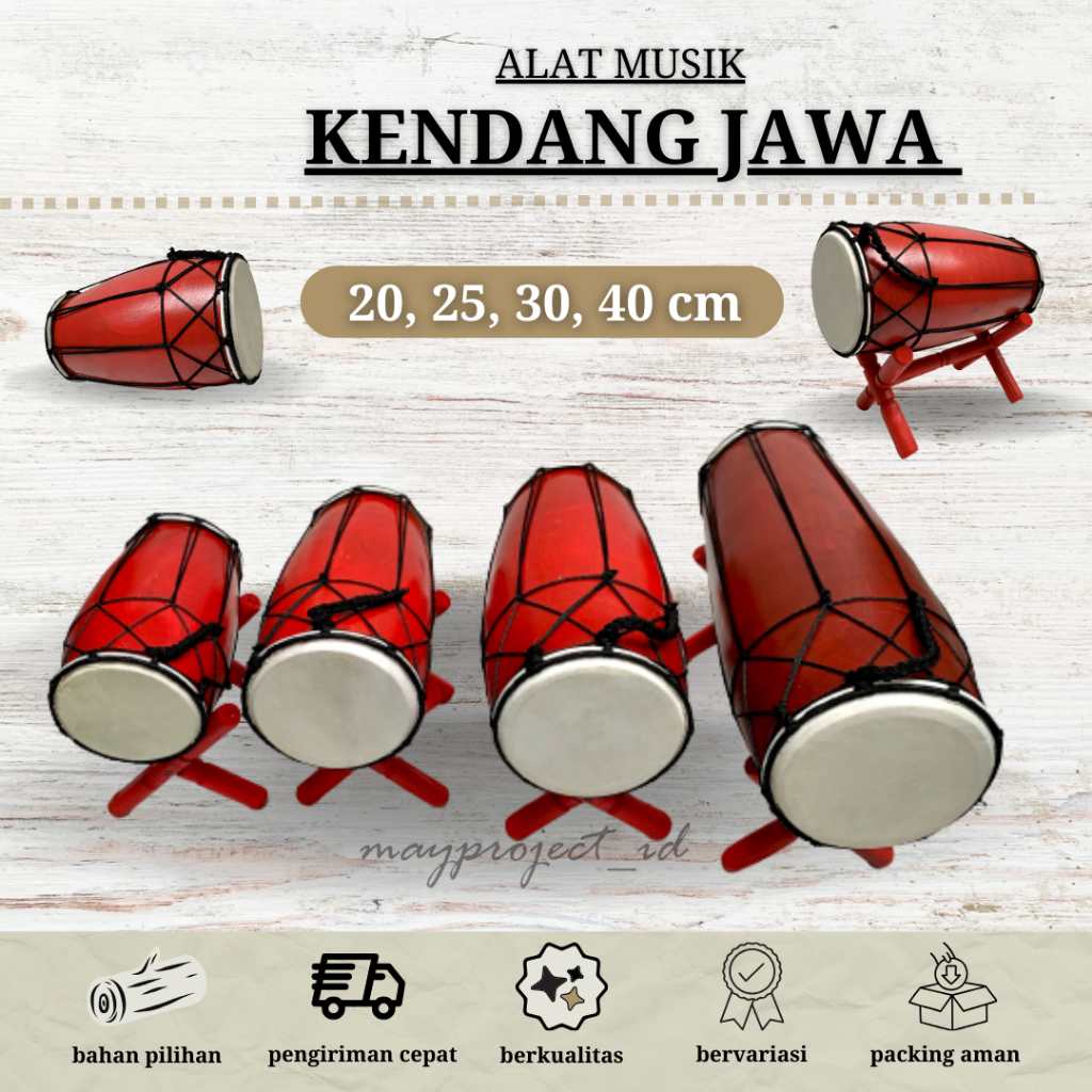 Javanese Kendang Musical Instrument Traditional Javanese Drum Toy 20 25 ...