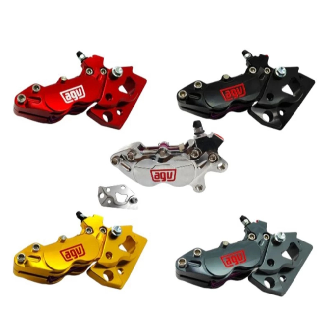 Big Pot Caliper 4 Pistons Full CNC Chrome - Caliper 4P Premium Yamaha ...