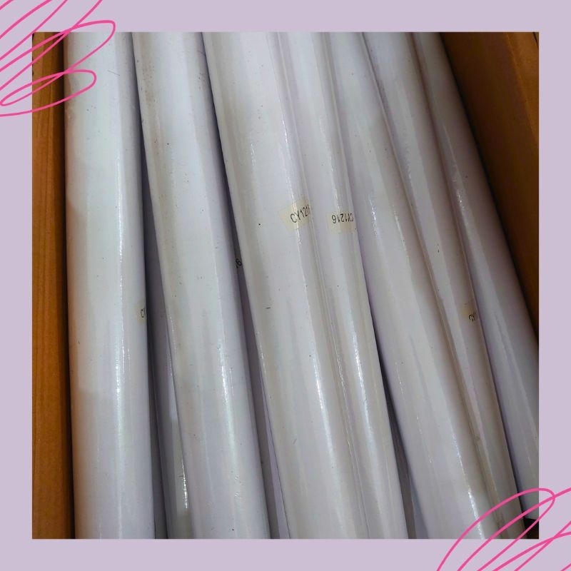 PUTIH Plain White Motif Sticker Wallpaper Size 8-9m x 45cm Has Adhesive ...