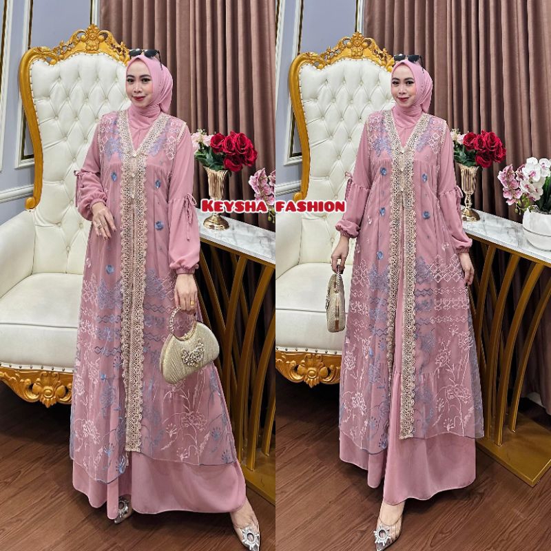 Luxurious Gamis Lace Brukat Vest Ceruty Babydoll Premium Full Puring ...