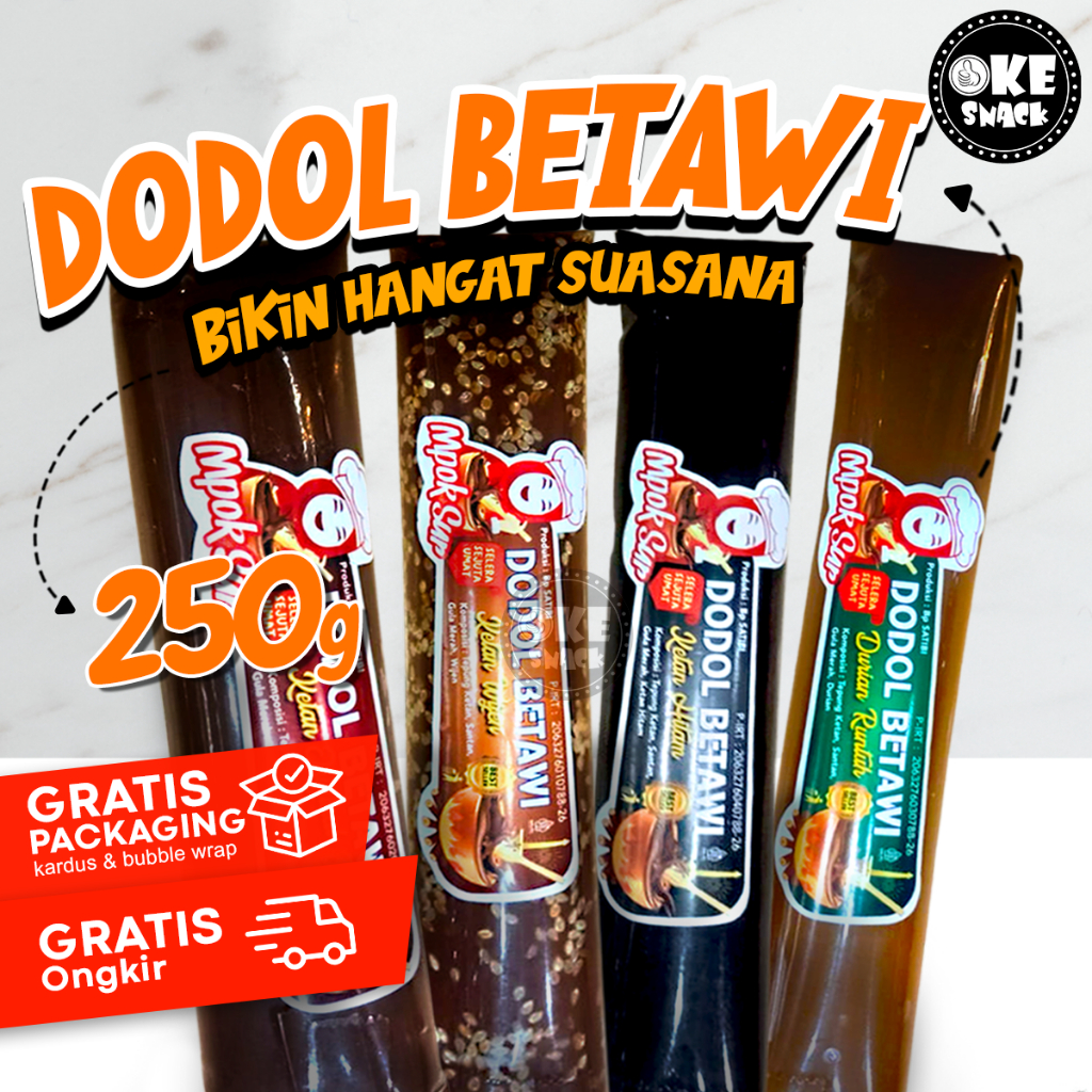 Original Betawi Dodol Traditional Old School Snacks with Various ...