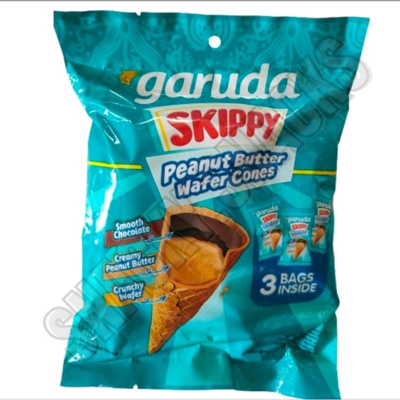 Garuda Skippy Peanut Butter Wafer Cones contains 3 | Shopee Malaysia