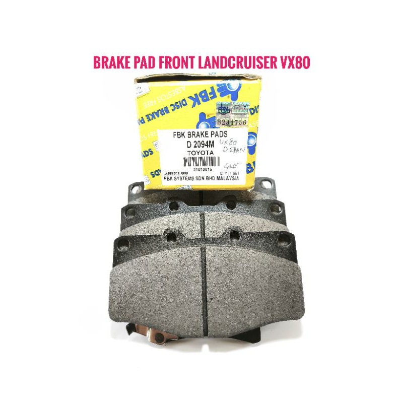 Toyota Landcruiser VX80 Front Brake Pad Toyota VX-80 Front Disc Brake ...