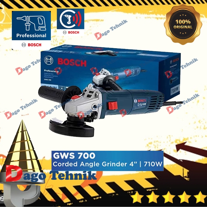 Bosch grinder gws 700 electric grinder 4 inch power | Shopee Malaysia