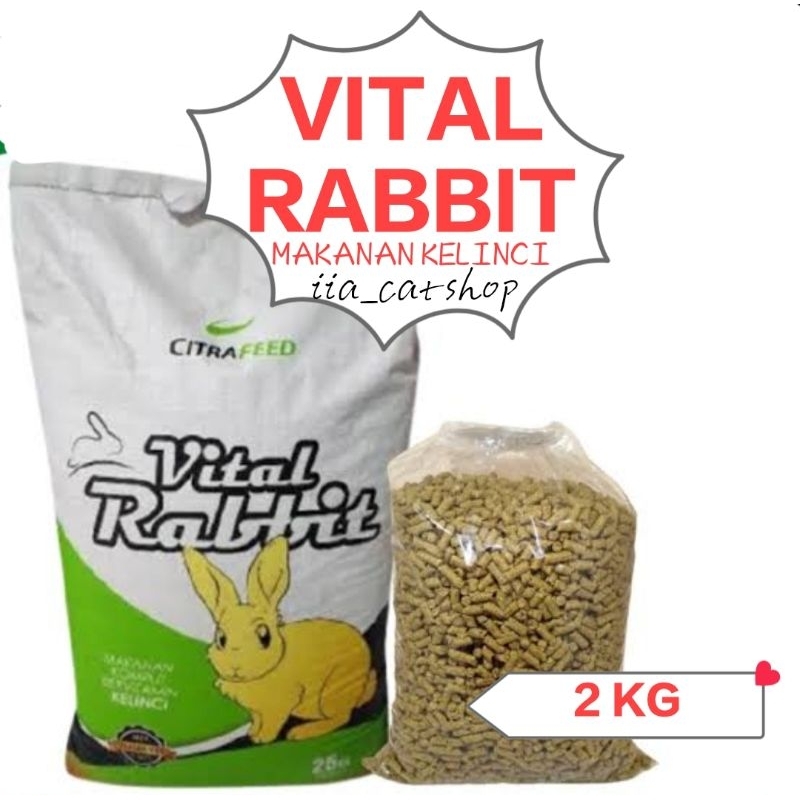 Pellet feed Vital Rabbit Rabbit food 2 KG Repack | Shopee Malaysia