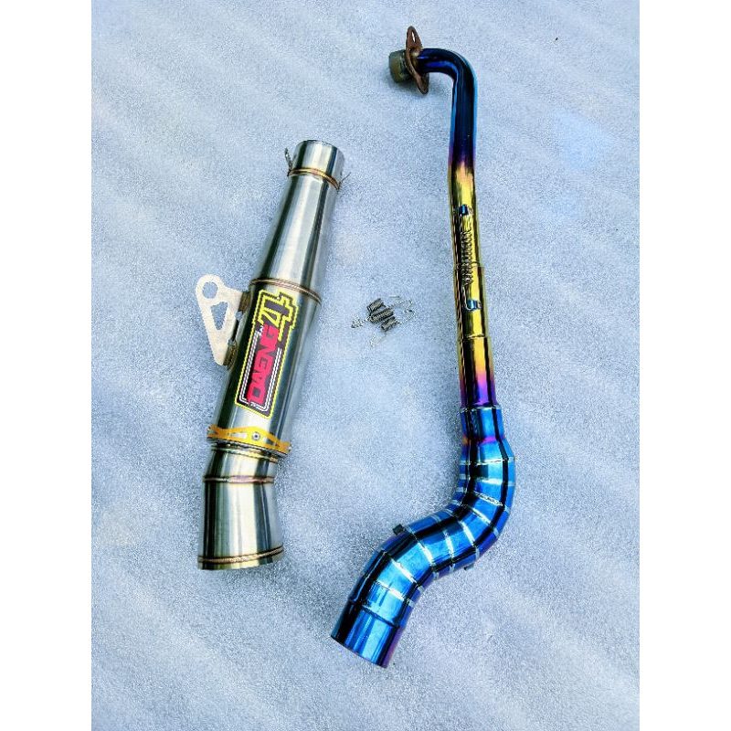 Daeng sai4 Pipe canister conical open specs exhaust Pipe for Wave 125 ...