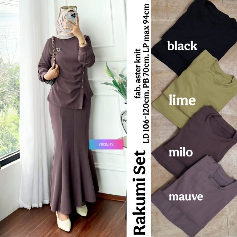 Rakumi NEWEST WOMEN'S TOP BOTTOM SET | Shopee Malaysia