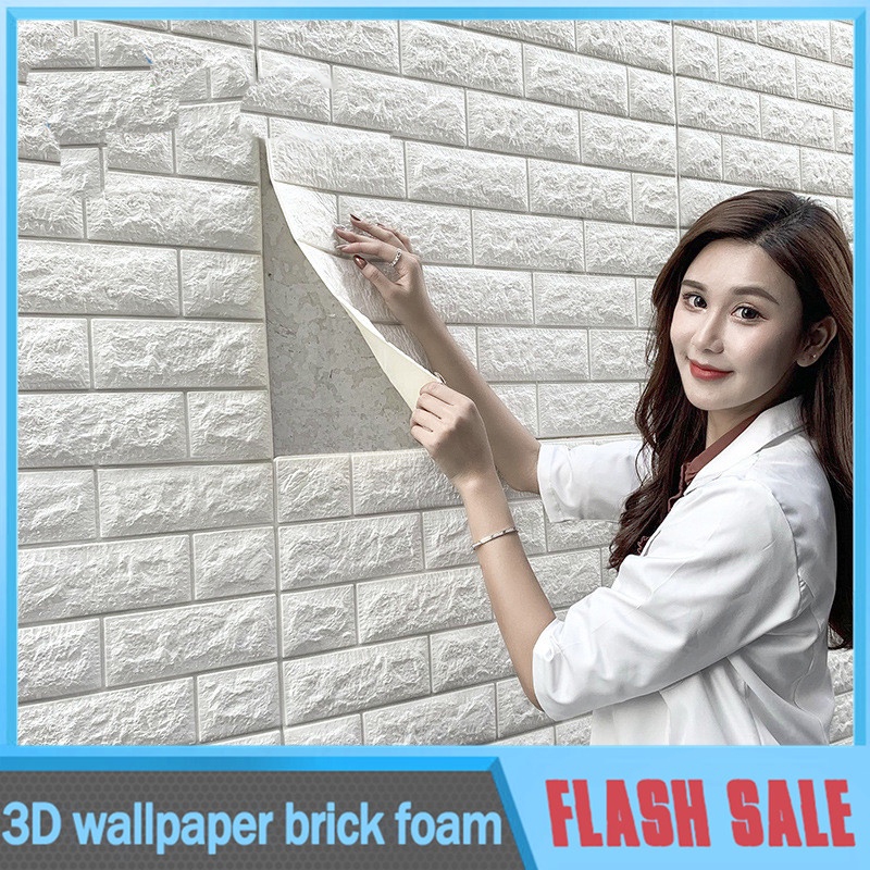 Promotion!3d wall wallpaper for Bedroom, Foam wallpaper with brick ...
