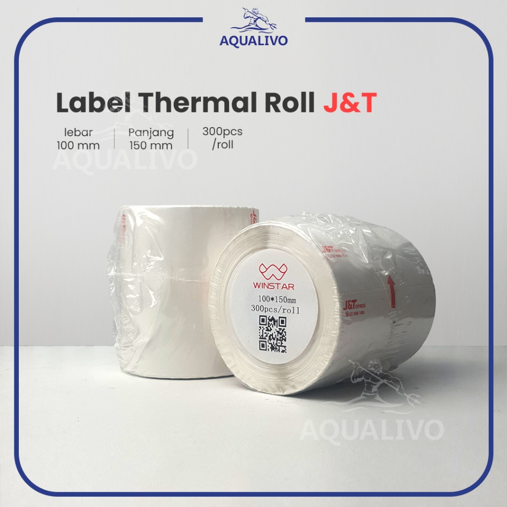 4X6 J&T Thermal Labels 2 Copies 100x150 mm 300pcs JNT Receipt Stickers ...