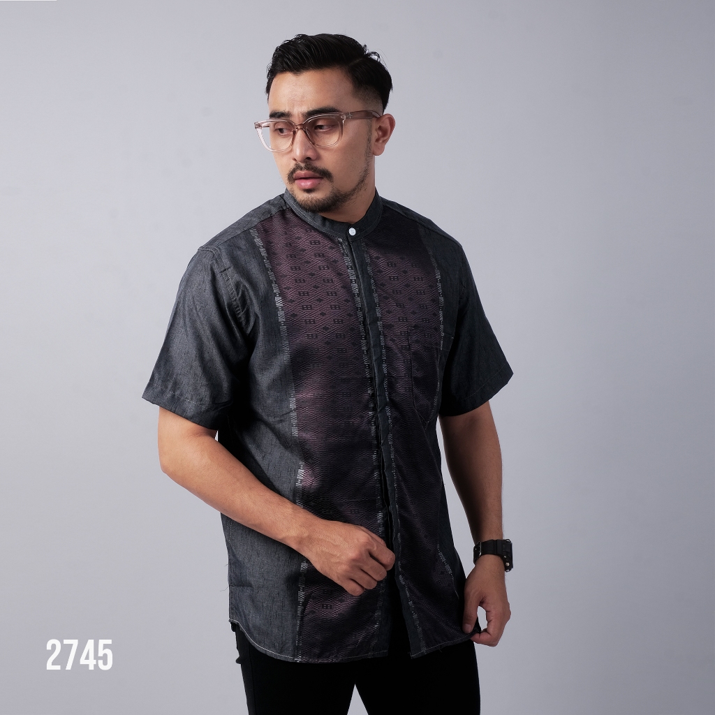 Dgm Men's Koko Shirt Short Sleeve Premium Embroidery Abu Porpoise Block ...