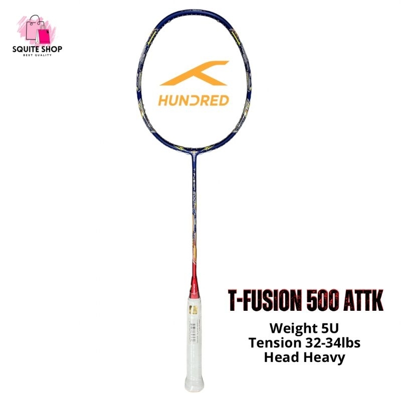 Hundred T-FUSION 500 ATTK ORIGINAL BADMINTON RACKET | Shopee Malaysia