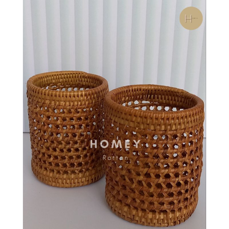 Homey Rattan | Mariana JAR/Glass| Rattan Glass| Rattan Crafts | Lombok ...