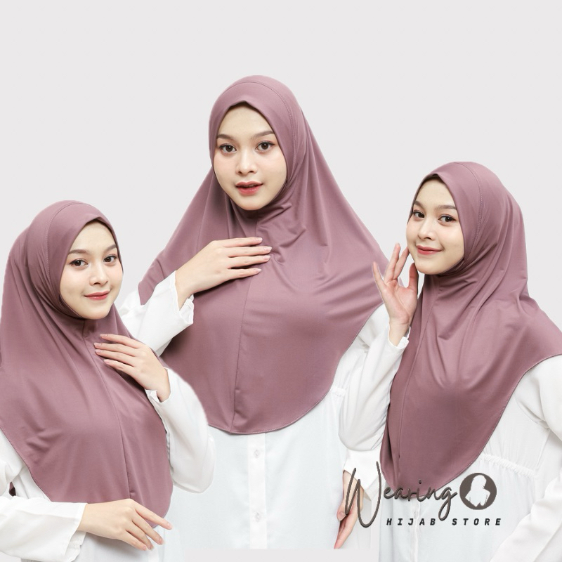 Instant Hijab Chin Malay Jersey Oval Penguin Size (L) | Shopee Malaysia