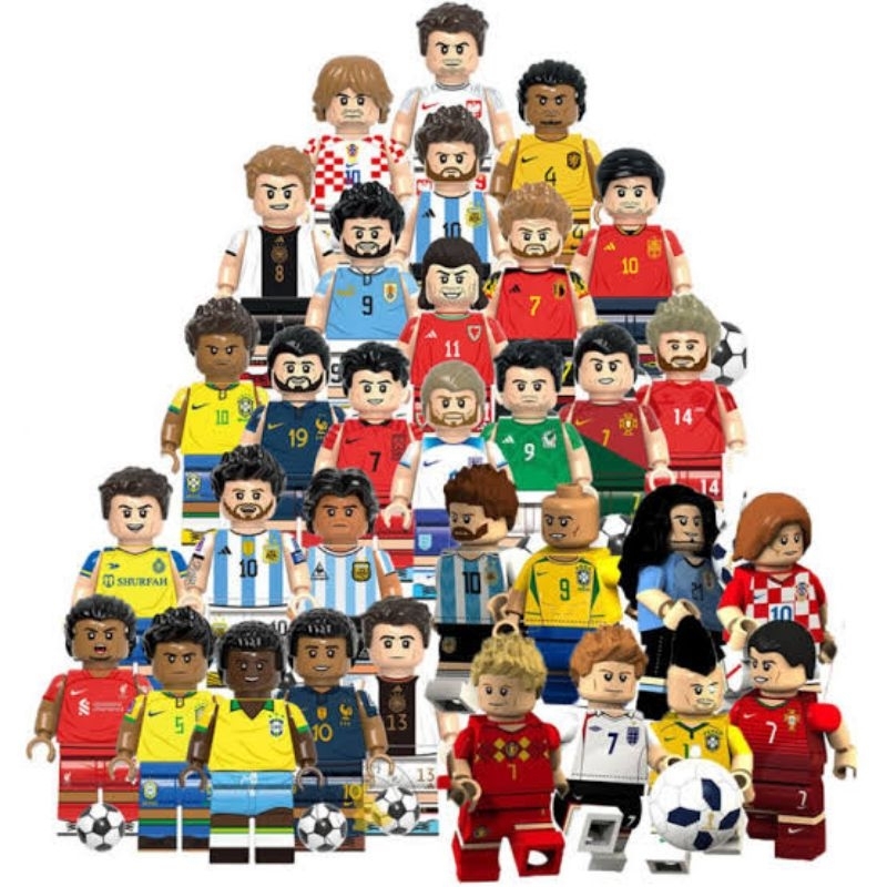 Minifigure ronaldo messi soccer ball SEALED PLASTIC ronaldo lionel ...