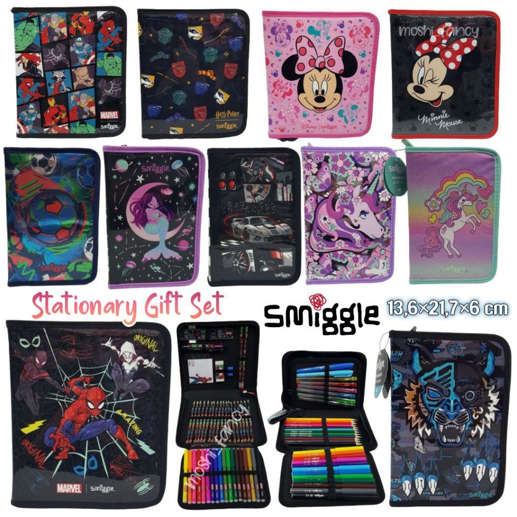 Smiggle Midi Zip Kit Stationary Gift Set Tiger Dino Barbie Unicorn ...