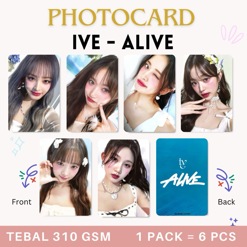 Photocard IVE ALIVE (6 pcs) - IVE ALIVE Premium PC photocard 2 Sides ...