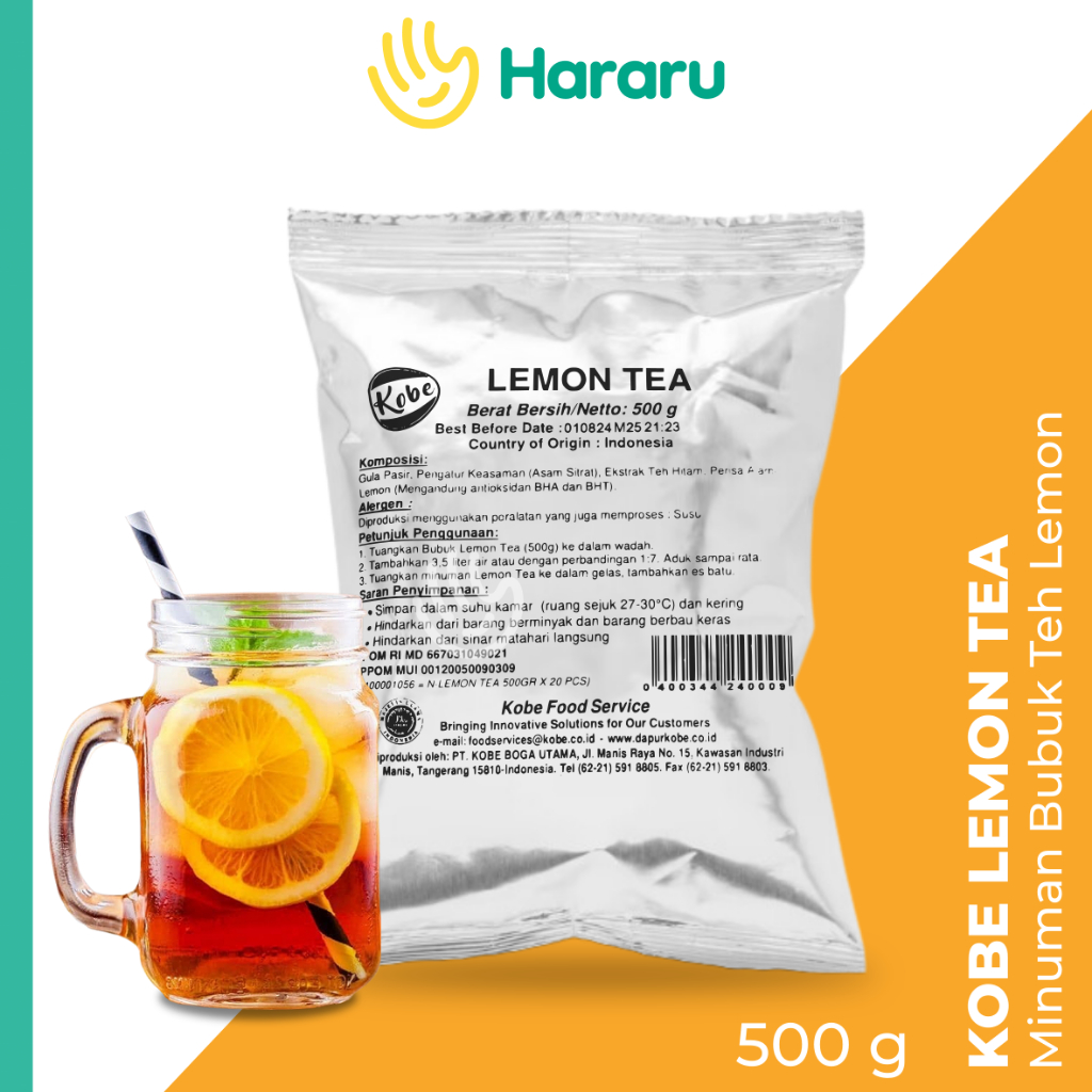 Kobe Lemon Tea | Halal Lemon Tea Powder Drink 500 grams | Shopee Malaysia