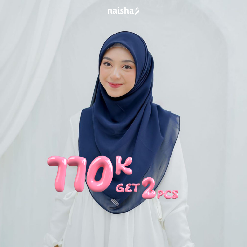 Naisha Official - Salwa Malay Hijab Malay Syar'i Quadrilateral Curve Khimar Oval Syari | Shopee ...