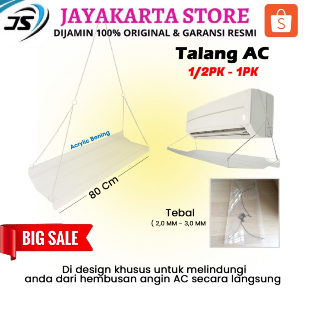 AC Wind Cover / AC Gutter / AC Reflector Size 80 cm and 100cm | Shopee ...