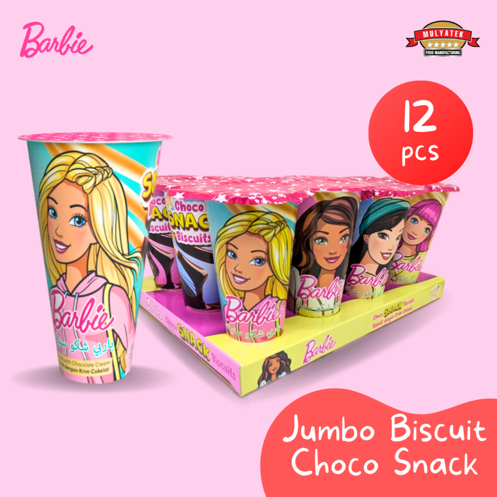 Barbie Chocolate Snack Jumbo Chocolate Biscuit Stick 45 gr - 12 pcs ...