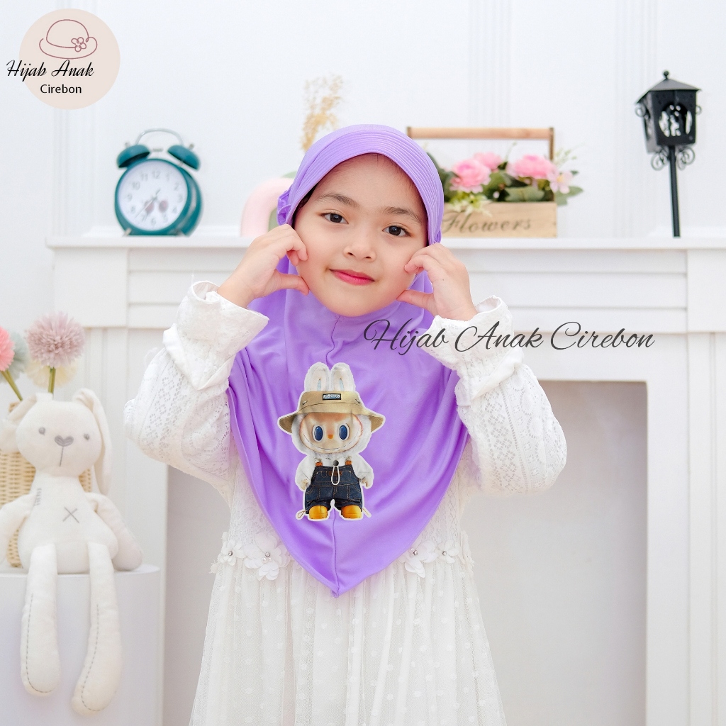 Labubu Kindergarten Hijab / Contemporary Kindergarten Hijab / Rubber ...