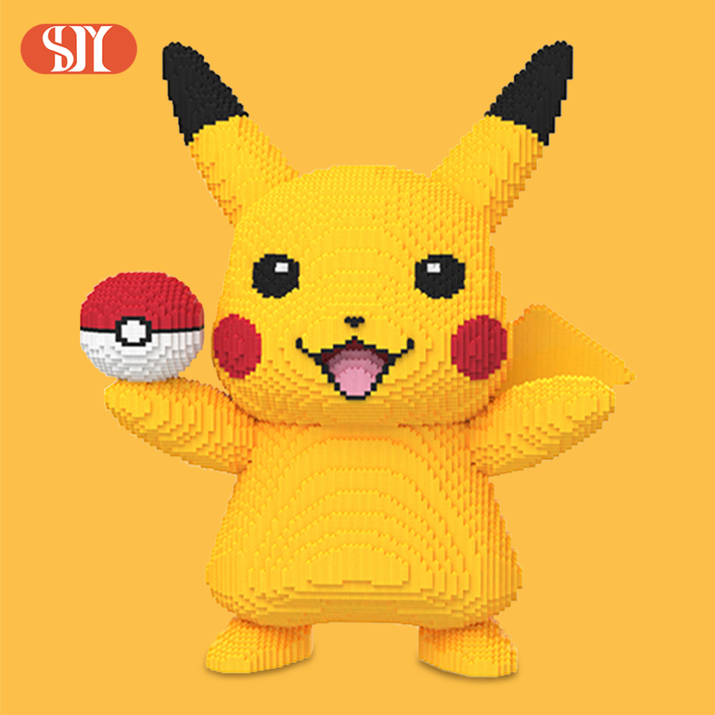 Toy Nano Block Bricks Pokemon Pikachu Poke Ball Jumbo 3D Animation ...