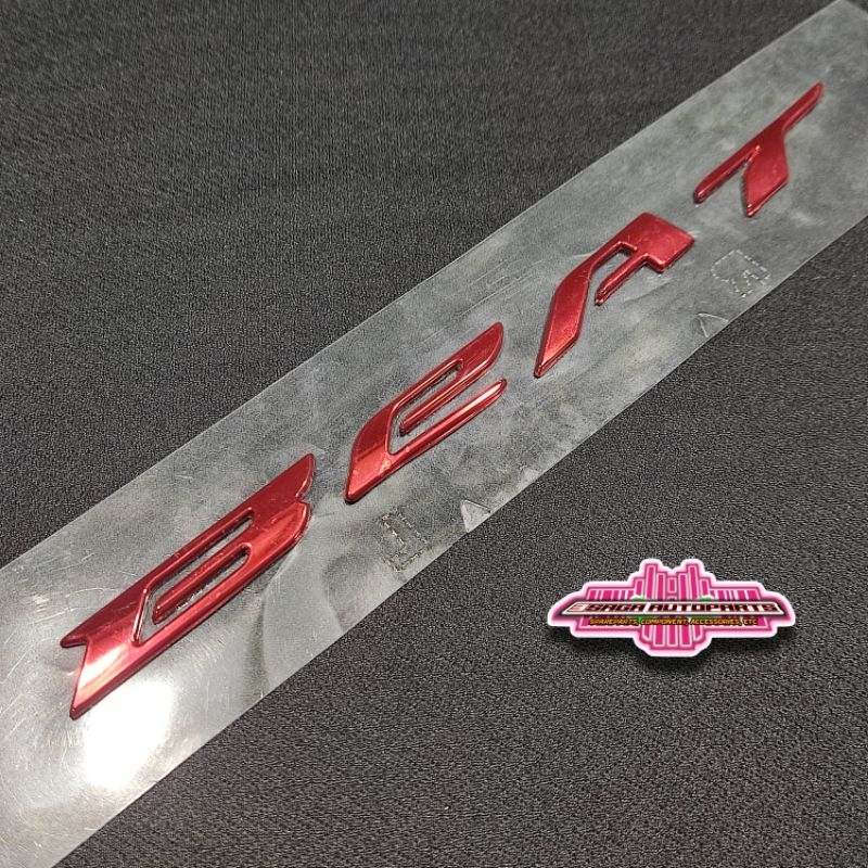 MERAH Original Honda beat red beat deluxe beat led embossed logo Emblem ...