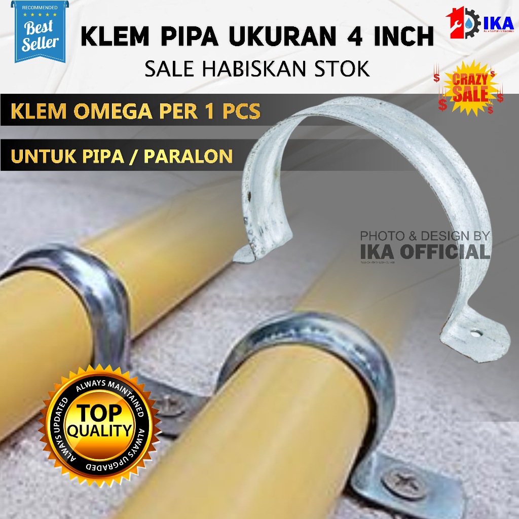 4" inch Pipe CLAMPS/Omega CLAMPS/Plate CLAMPS/ Iron CLAMPS/ Zinc CLAMPS ...