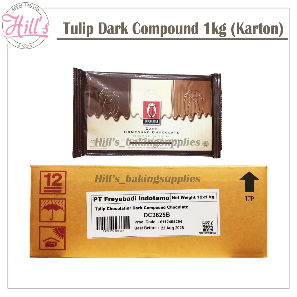 ( CARTON ) TULIP DARK CHOCOLATE COMPOUND 1 KG / COOKING CHOCOLATE ...