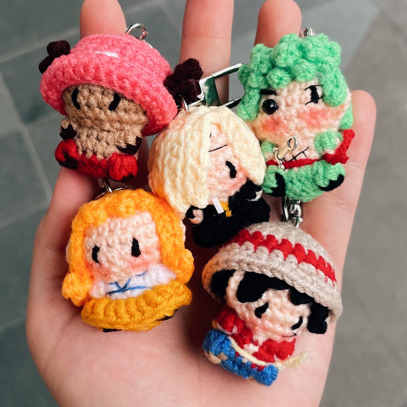 One PIECE baby crochet crochet keychain | Luffy zoro sanji chopper nami ...
