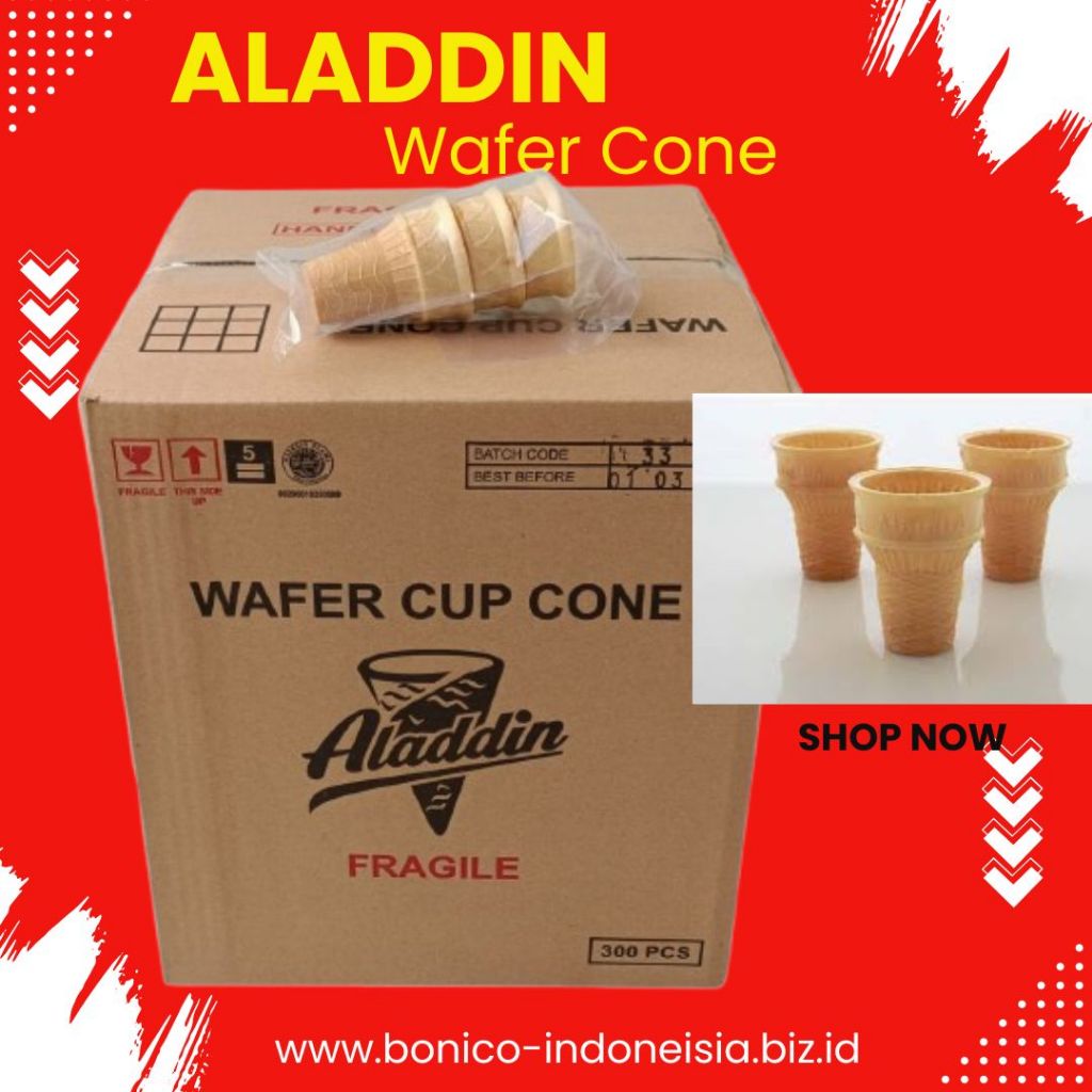 Alladin ice cream cone crackers Wafer cup cone ice cream KFC McD AW | Shopee Malaysia