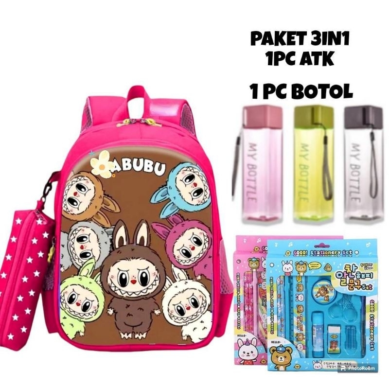 Labubu Children's Bag BOBA School Backpack for Girls Kindergarten ...